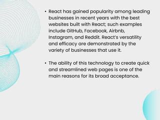 Most Popular Websites Built With ReactJS PPT