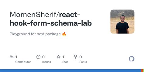 GitHub MomenSherif React Hook Form Schema Lab Playground For Next Package