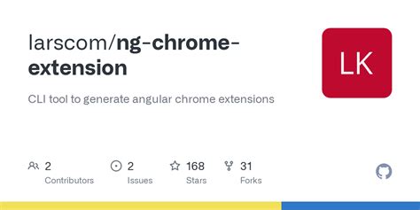Github Larscom Ng Chrome Extension Cli Tool To Generate Angular Chrome Extensions