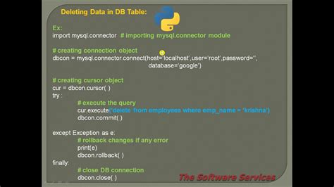 Python MySQL DB Deleting Data In Telugu YouTube