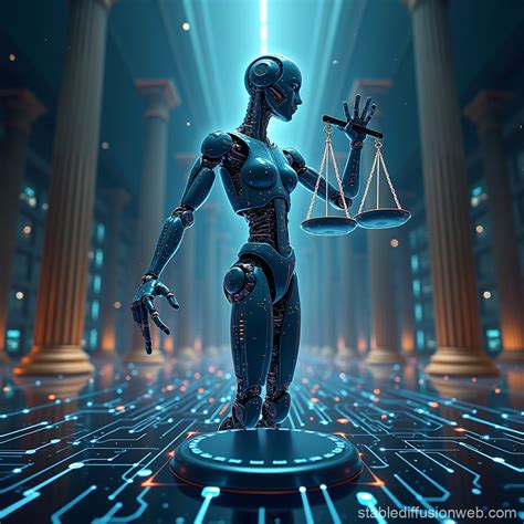 AI and Law: Futuristic Humanoid | Stable Diffusion Online