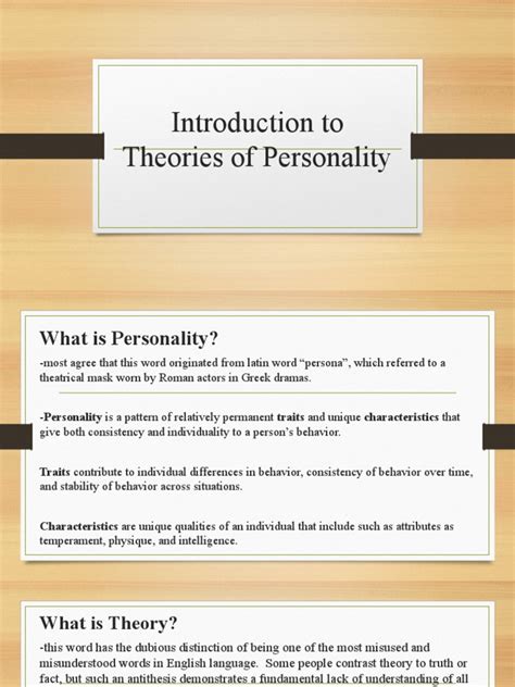 Introduction To Theories Of Personality Pdf Theory Falsifiability