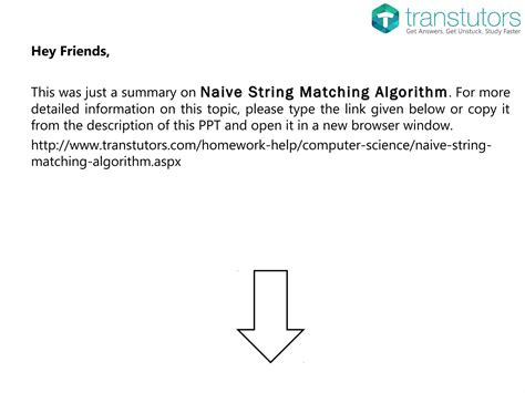 Naive String Matching Algorithm Computer Science Ppt Computing
