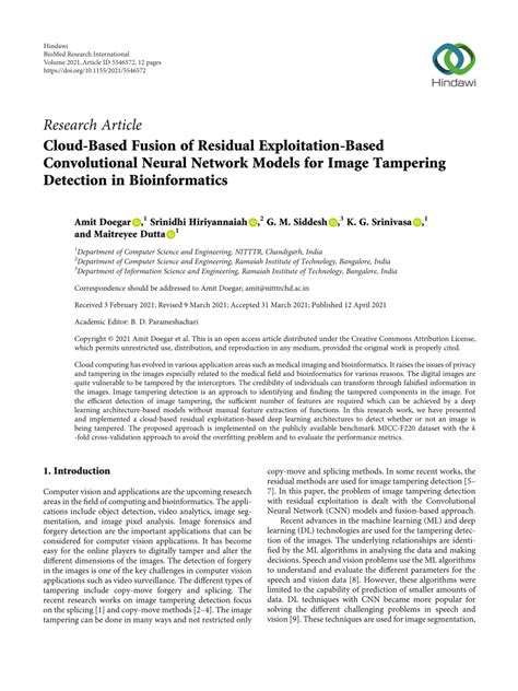 Pdf Cloud Based Fusion Of Residual Exploitation Based Convolutional