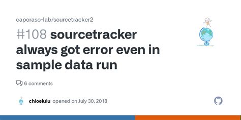 Sourcetracker Always Got Error Even In Sample Data Run · Issue 108 · Caporaso Lab