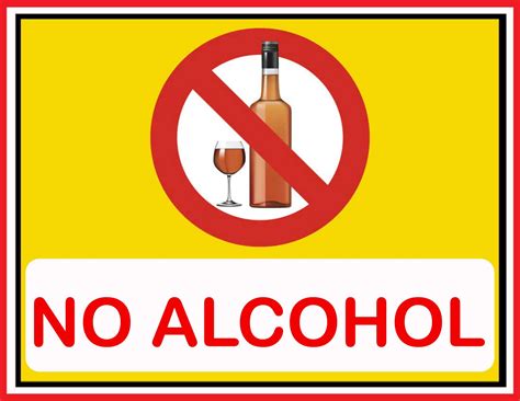 Free Printable No Alcohol Sign [pdf] Drawing Pictures