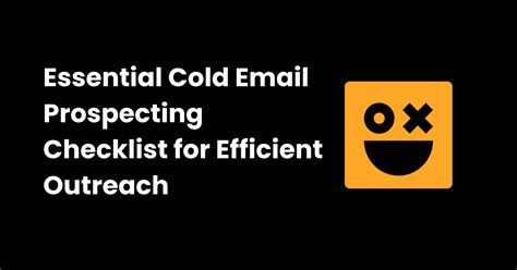 cold email prospecting checklist checklist gg