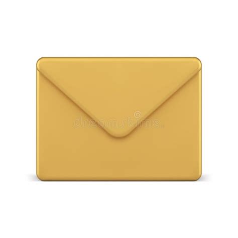 Letter Envelope Golden Email Incoming Message Internet Communication 3d