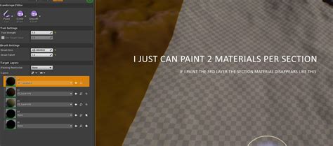 landscape material issue r unrealengine