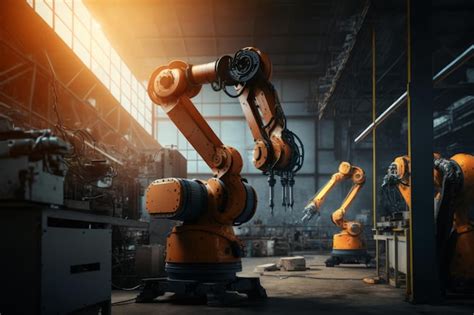 Premium Ai Image Smart Industry Robot Arm For Digital Factory Production Technology Automation