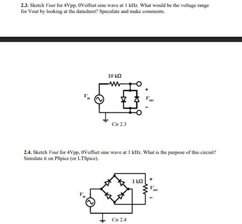 Solved Sketch Vout For Chegg Com