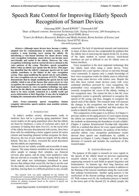 pdf speech rate control for improving elderly speech recognition of