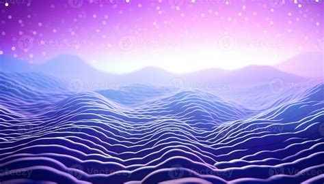 Ai Generated Abstract Wave Pattern In Glowing Purple Backdrop Generated By Ai 36219711 Stock