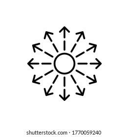 Spreading Linear Icon Thin Line Illustration Stock Vector (Royalty Free) 1770059240 | Shutterstock