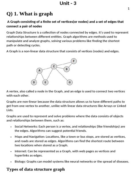 Unit 3 Pdf Vertex Graph Theory Algorithms And Data Structures