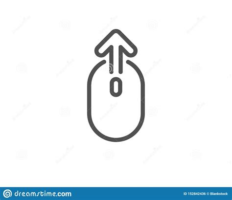 Swipe Up Mouse Line Icon Scrolling Arrow Sign Landing Page Scroll
