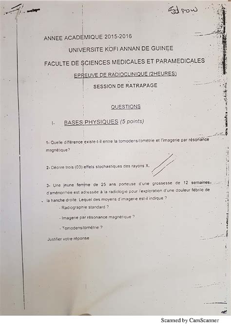 Sujet 1 Ça Va Id Row Annee Academique Universite Kofi Annan De Guinee Faculte De Sciences