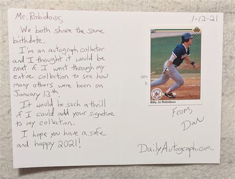 Daily Autograph Billy Jo Robidoux