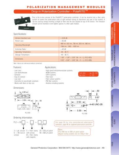 Multifunction Polarization Controller General Photonics Pdf