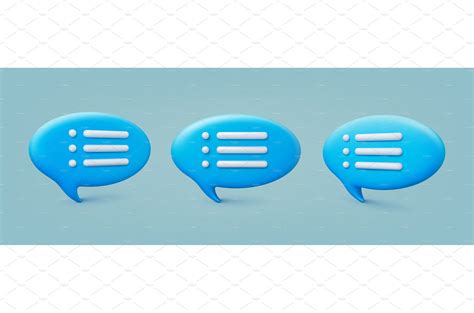 Message 3d Bubbles Vector Icons Vector Graphics ~ Creative Market