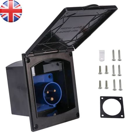 16a External Hook Up Plug Main Inlet Socket Kit 230v For Rv Camper