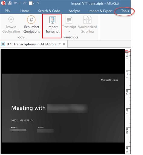 Importing Automated Transcripts In Vtt And Srt Format Atlasti 9