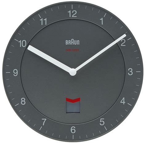Braun Radio Controlled Wall Clock Dcf Version Grey End Au
