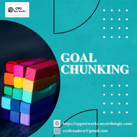 cpg net works do you know what goal chunking is🤔 chunking is a way of breaking down large