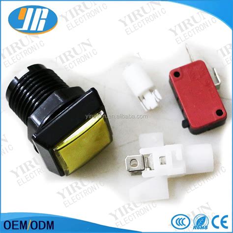 32mm square push button switch led illuminated microswitch game