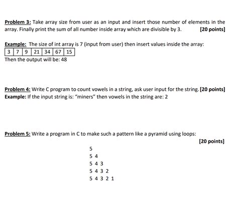 Solved Problem Take Array Size From User As An Input And Chegg