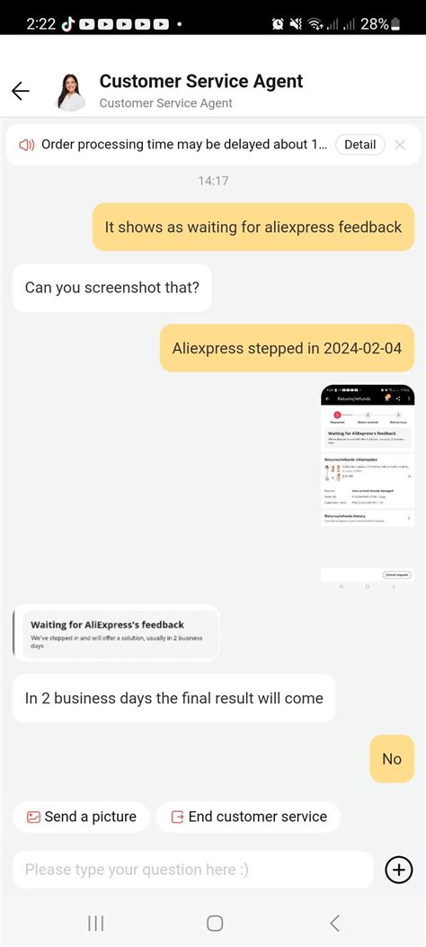 Any Ideas O This Disputes Arent Being Updated Raliexpress