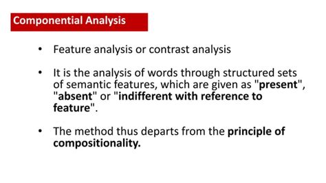 componential analysis pptx science