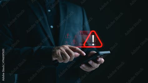 System Warning Hacked Alert Cyber Attack On Computer Network