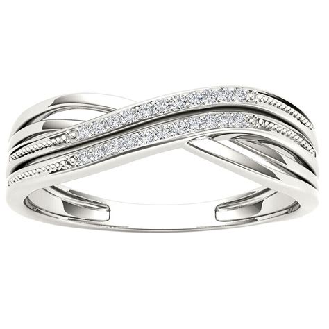 Criss Cross Double Row Ring Classis Wedding Ring 18 Ct Diamond 14k Criss Cross Double Row Ring Classis Wedding Ring 18 Ct Diamond 14k