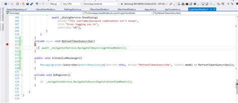 xamarin how to call messagingcenter send from genericrepository