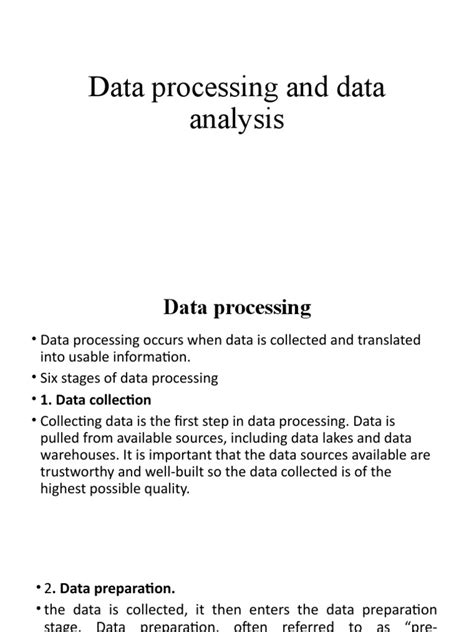 Data Processing And Data Analysis 104910 1 Pdf Data Data Processing
