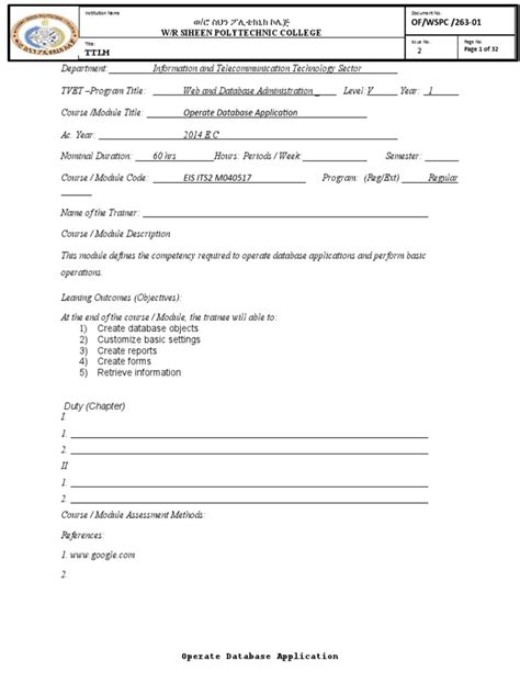 Operate Database Application Pdf Databases Relational Database