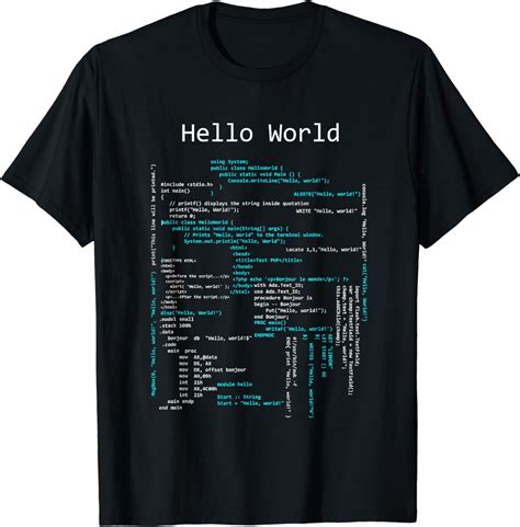 Hello World Coding Computer Programming Languages T Shirt Walmart Com