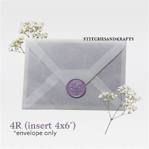 4r 5r Translucent Envelopes Wedding Invitation Baptismal Diy Envelope