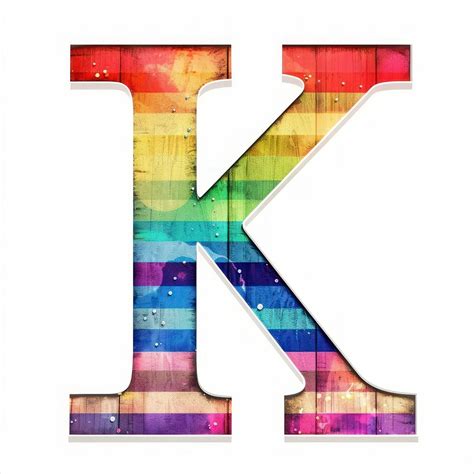 Rainbow Alphabet K Number Symbol Free Photo Illustration Rawpixel