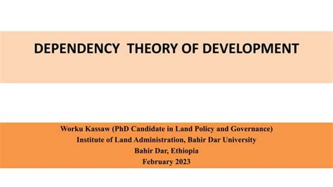Dependency Theory Of Development Ppt