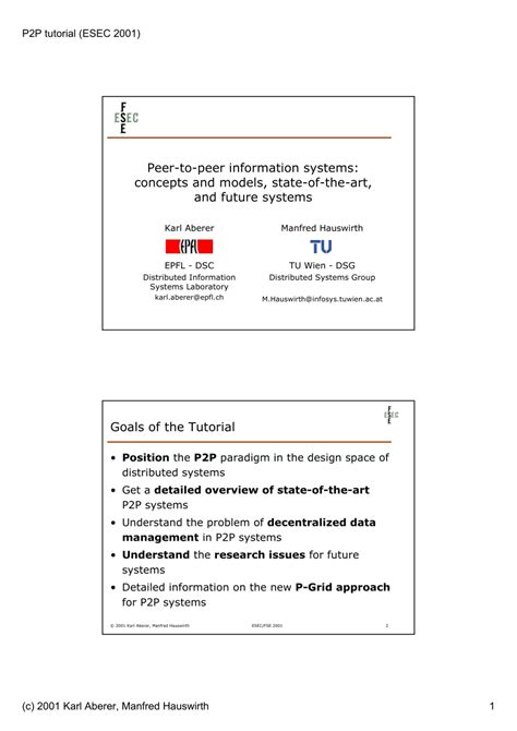 Pdf Peer To Peer Information Systems Concepts And Models State Of The Art And Future Systems