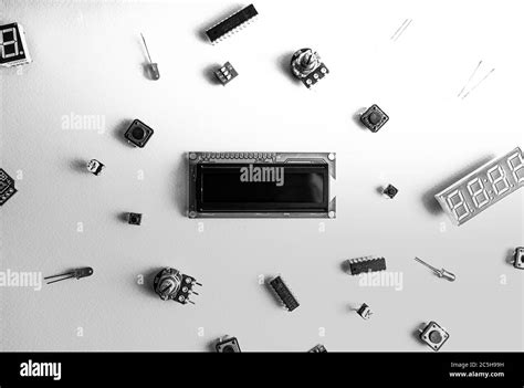 Micro Eleectronics Arduino Diy Components On A Light Background Top