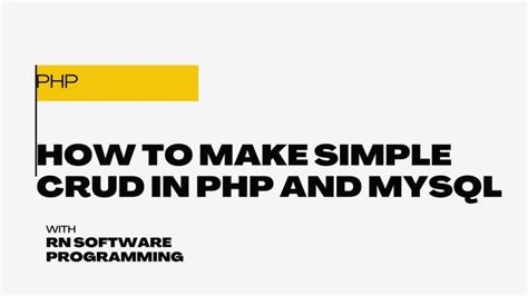 Ranjeet Yadav on LinkedIn: How to make simple CRUD in PHP and MySQL? | Can I make app using PHP and…