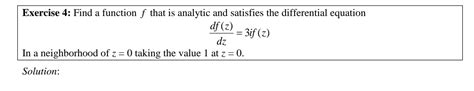 solved exercise 4 find a function f that is analytic and