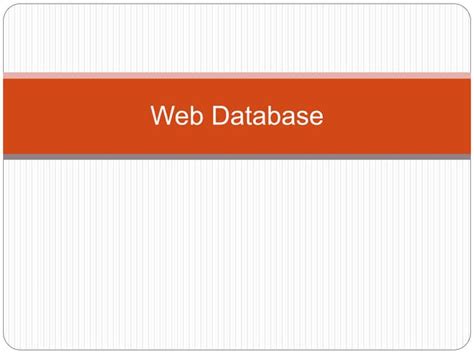 web database chapter 4 pptx databases computer software and