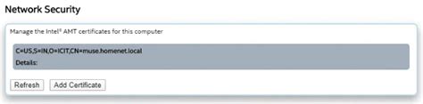 tls connection error when using intel manageability commander intel
