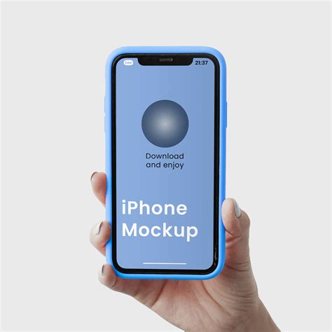Free Hand Holding Iphone Mockup Mockupbee