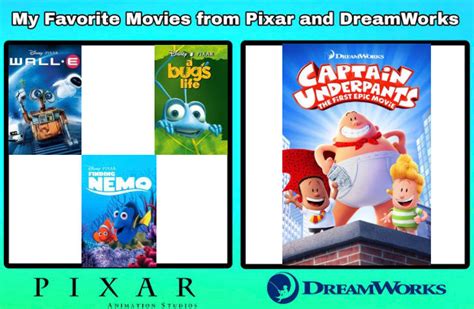 My Favorite Movies From Pixar And Dreamworks By Nickolascollins12 On