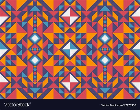 Abstract Seamless Pattern Geometric Triangles Vector Image